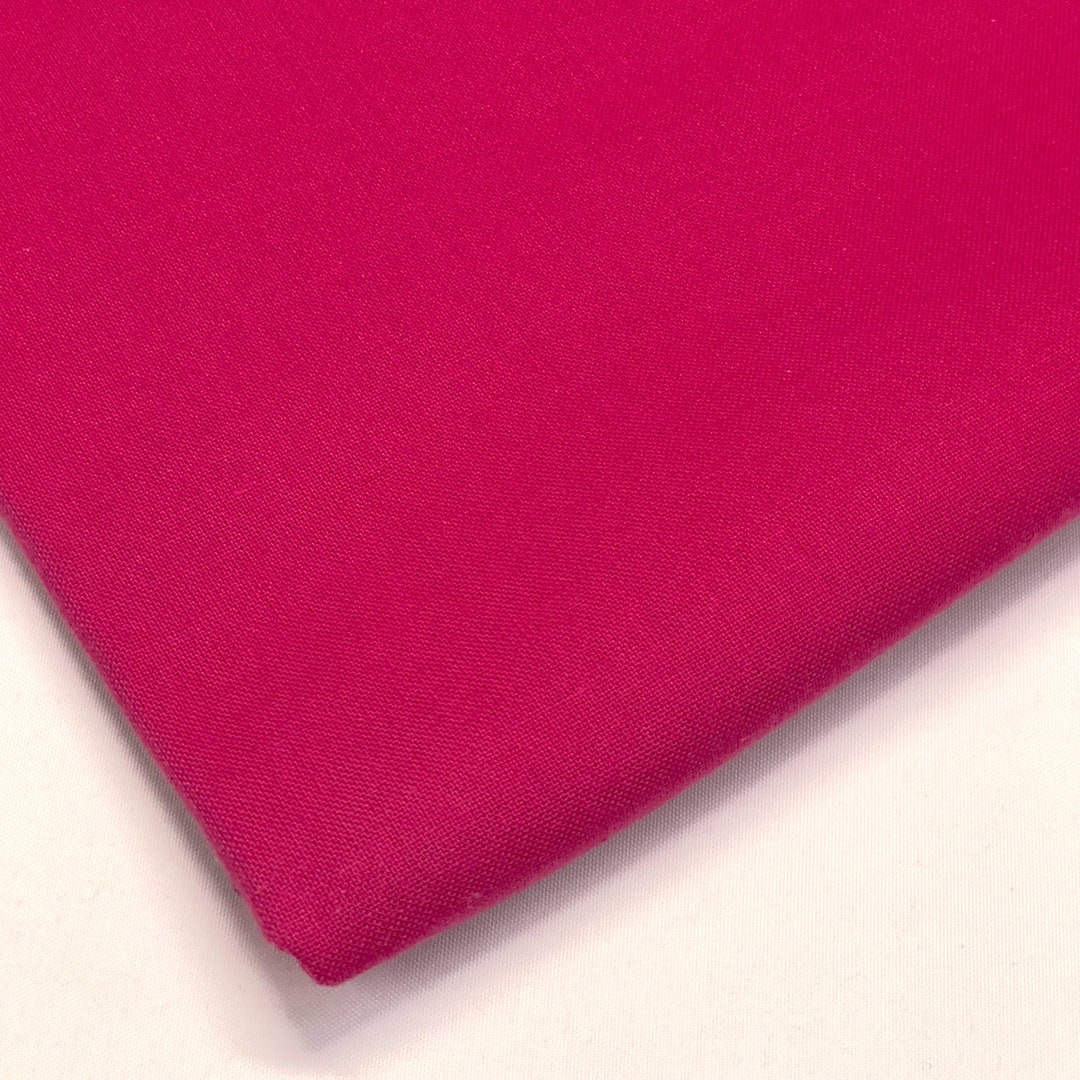 100% Pure Cotton Cerise Pink Solid Plain Coloured Craft Fabric 150cm ...