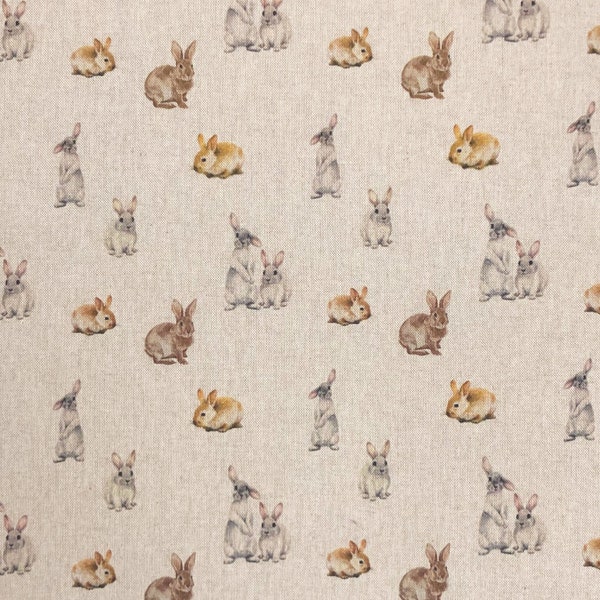 Rabbit Print Fabric - Etsy