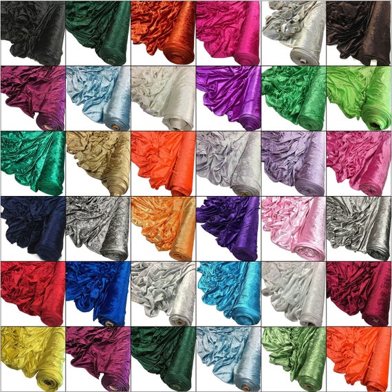 Crushed Velvet Fabric Material Stretch Velour. 150cm wide sold | Etsy
