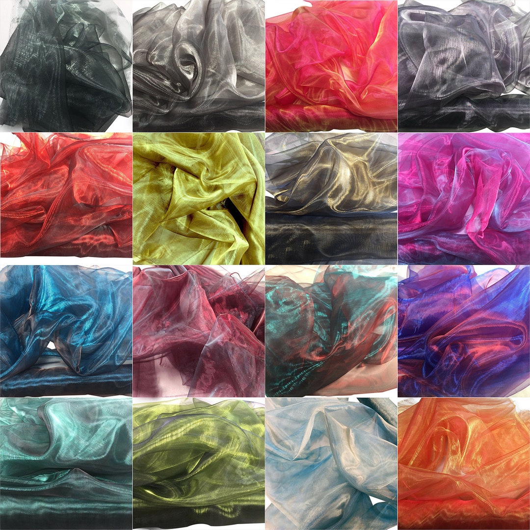 Two Tone Sheer Organza Fabric Voile for Curtain Weddings Decor 145 ...