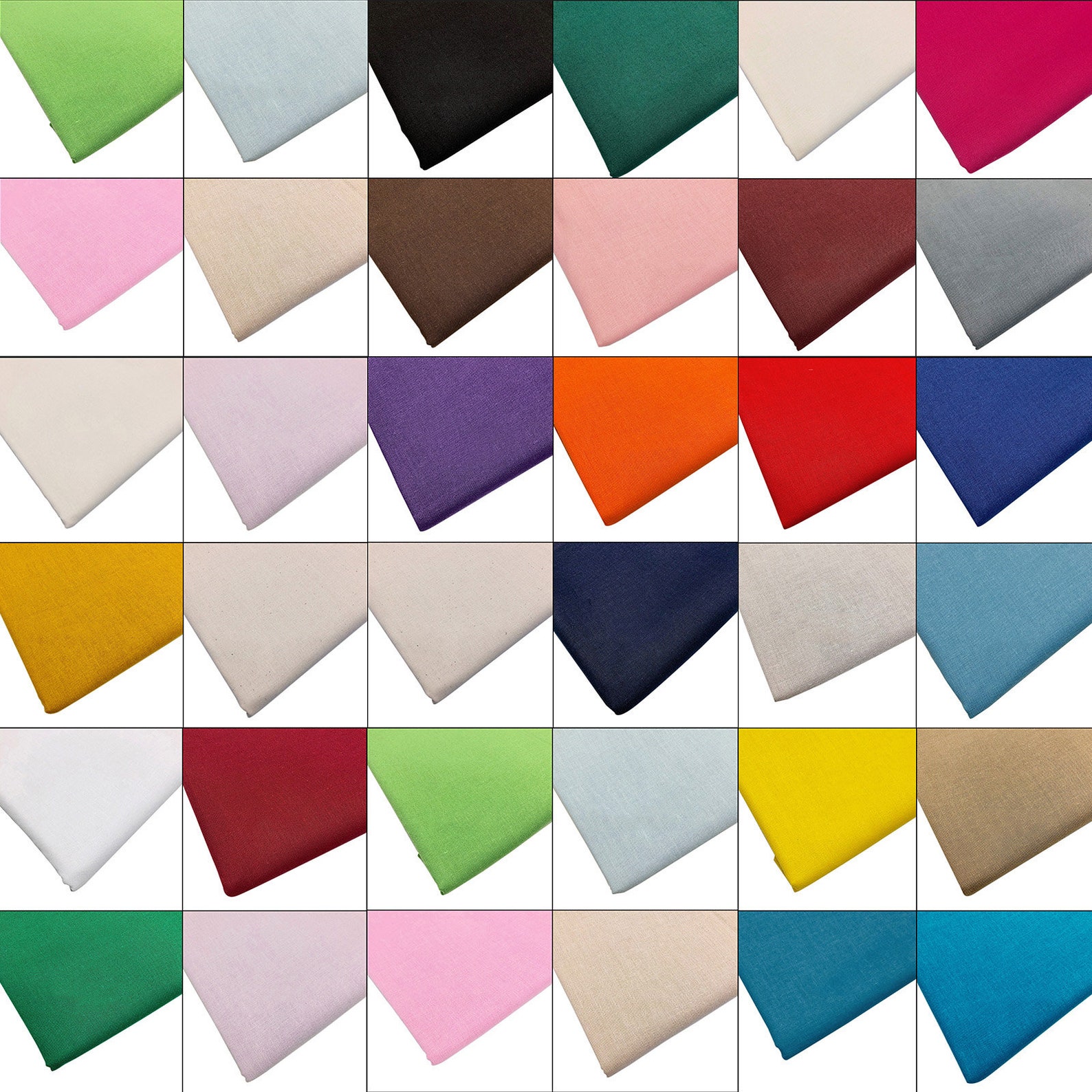100% Pure Cotton Solid Plain Coloured Craft Fabric 150cm Wide - Etsy UK