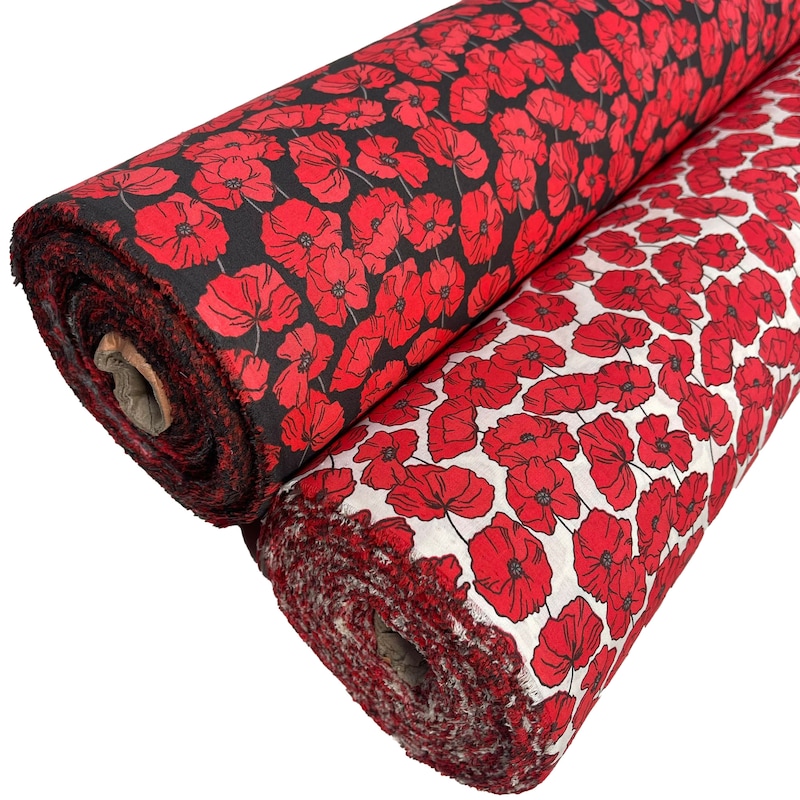 Poppy Fabric - Etsy
