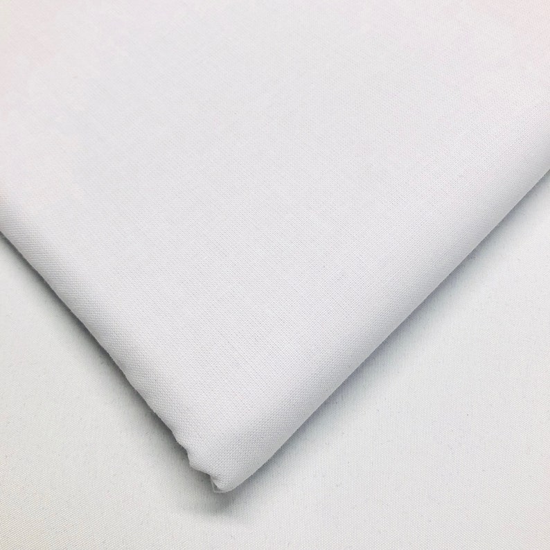 100% Pure Cotton White Solid Plain Coloured Craft Fabric 150cm | Etsy UK