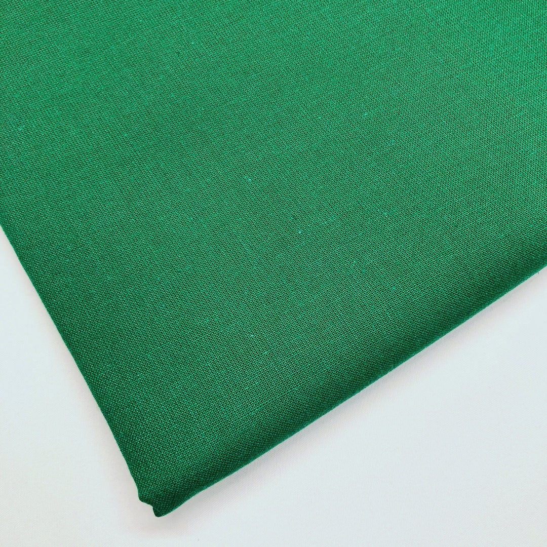 100% Pure Cotton Emerald Green Solid Plain Coloured Craft Fabric 150cm ...