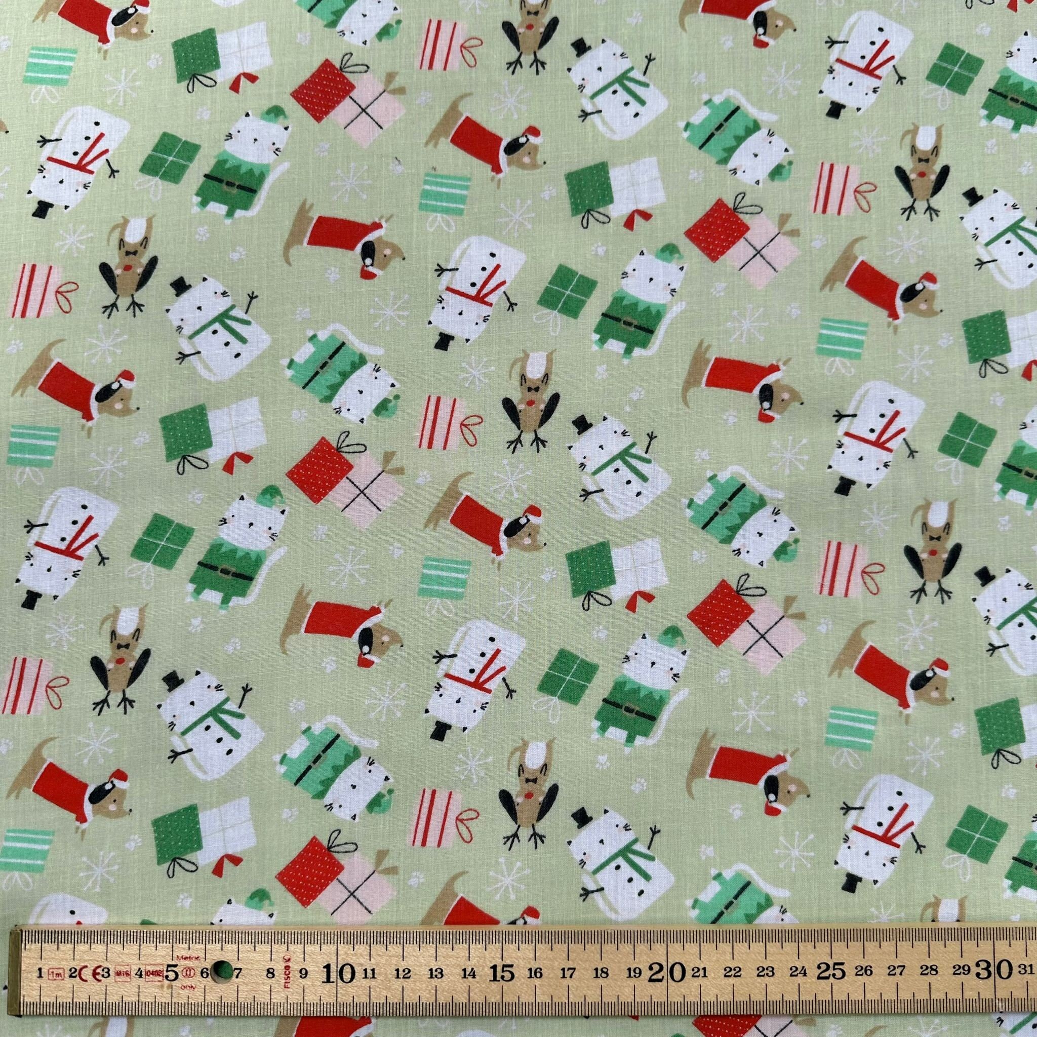 Christmas Polycotton Fabric Material Sold by the Metre 4 Patterns 114cm ...