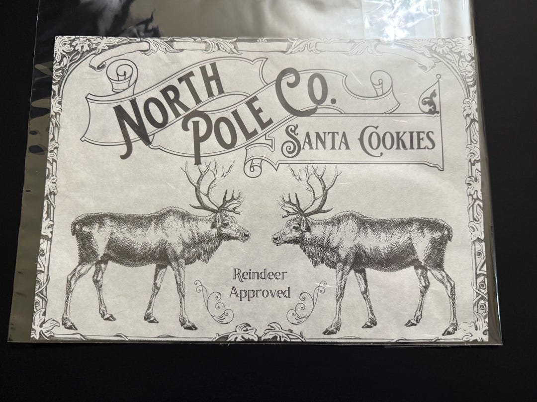 JRV Decoupage Rice Paper - Santa Cookies North Pole Co Rice Paper ...