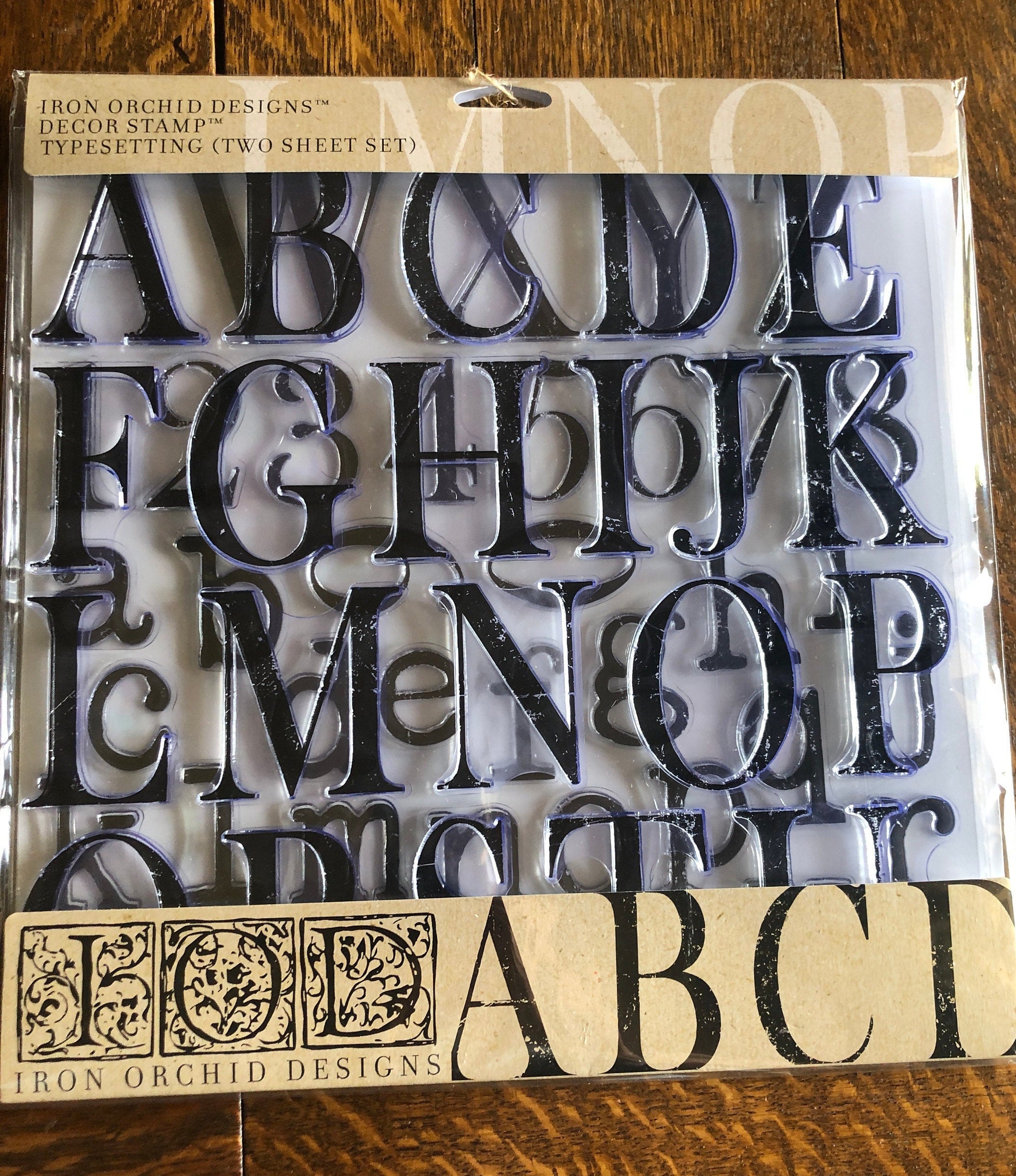 IOD Typesetting two Sheet Set Decor Stamp Iron Orchid - Etsy