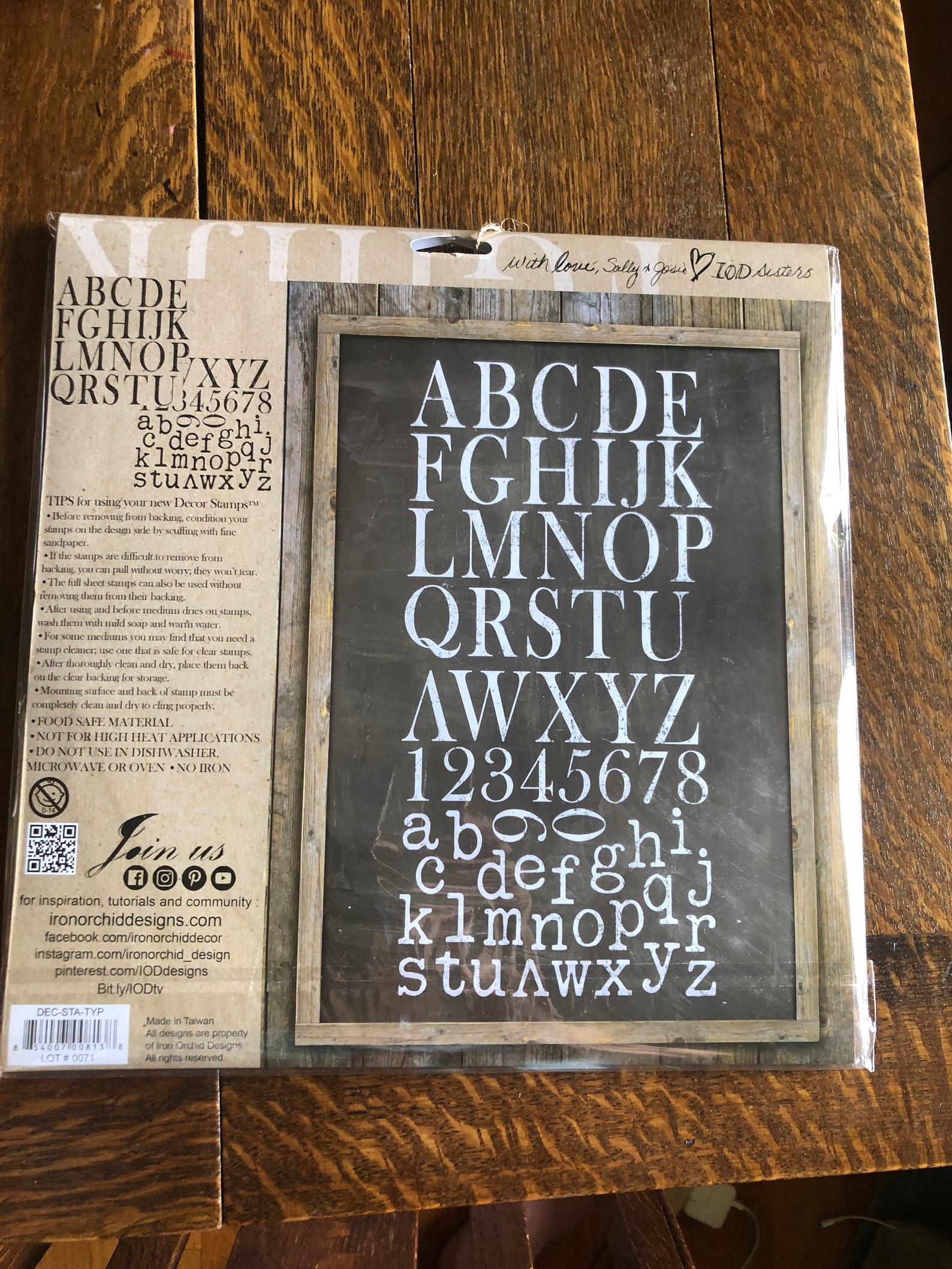 IOD Typesetting two Sheet Set Decor Stamp Iron Orchid - Etsy