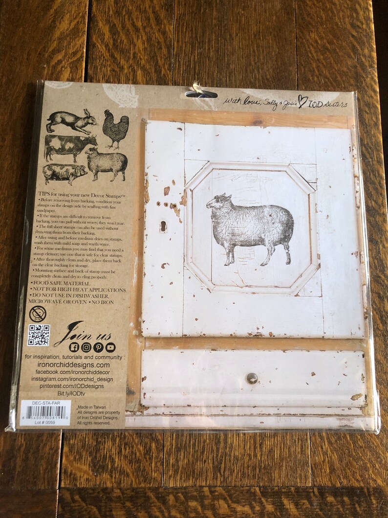 IOD Farm Animals Decor Stamp Iron Orchid Designs Use Paint or - Etsy