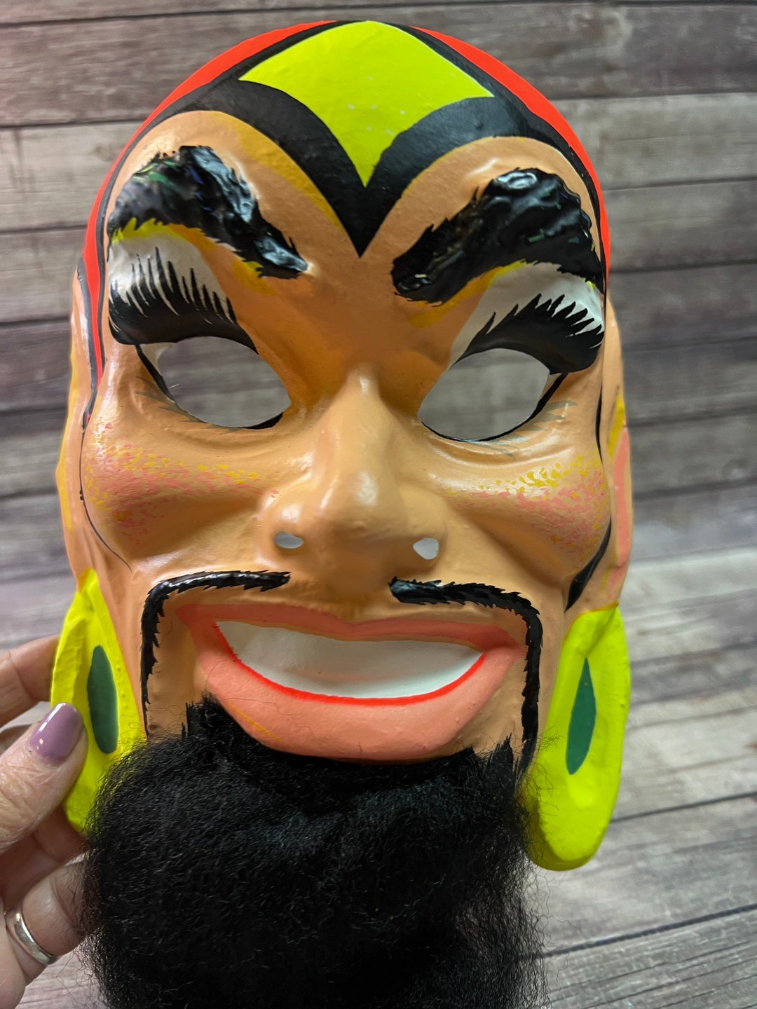 Vintage Sinbad Genie Pirate Maskben Cooper Tag With Colorful - Etsy