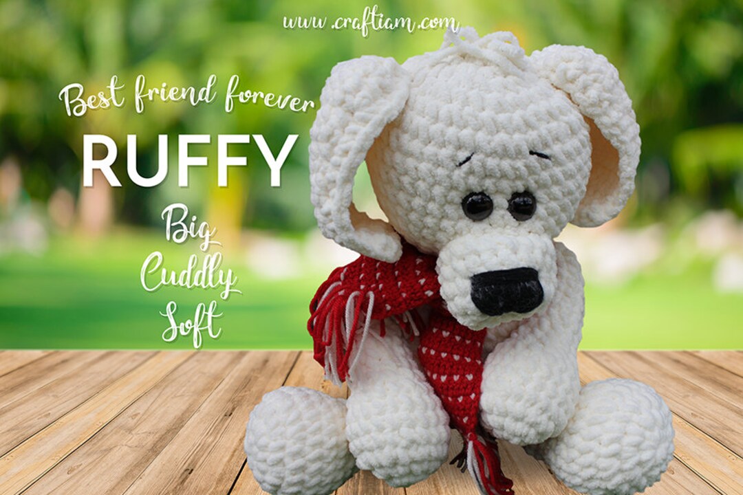 Cuddly Ruffy Dog | Crochet Dog Pattern - Etsy