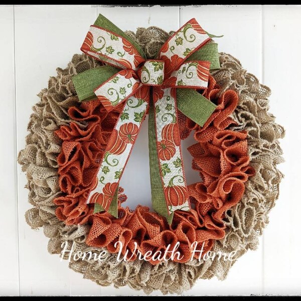 Fall Burlap Wreath - Etsy