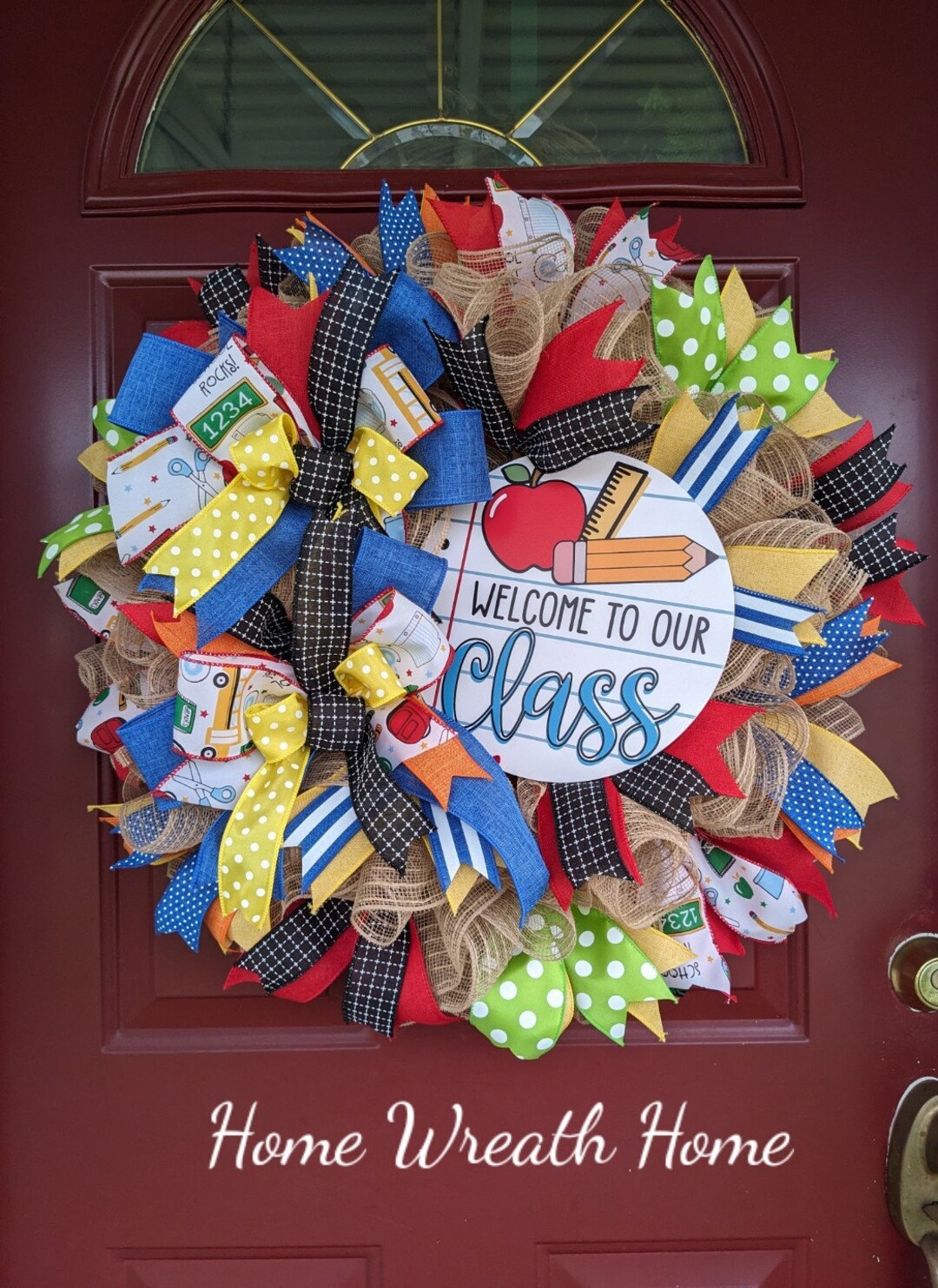 Welcome to Class Wreath Back to School Wreath School Days - Etsy