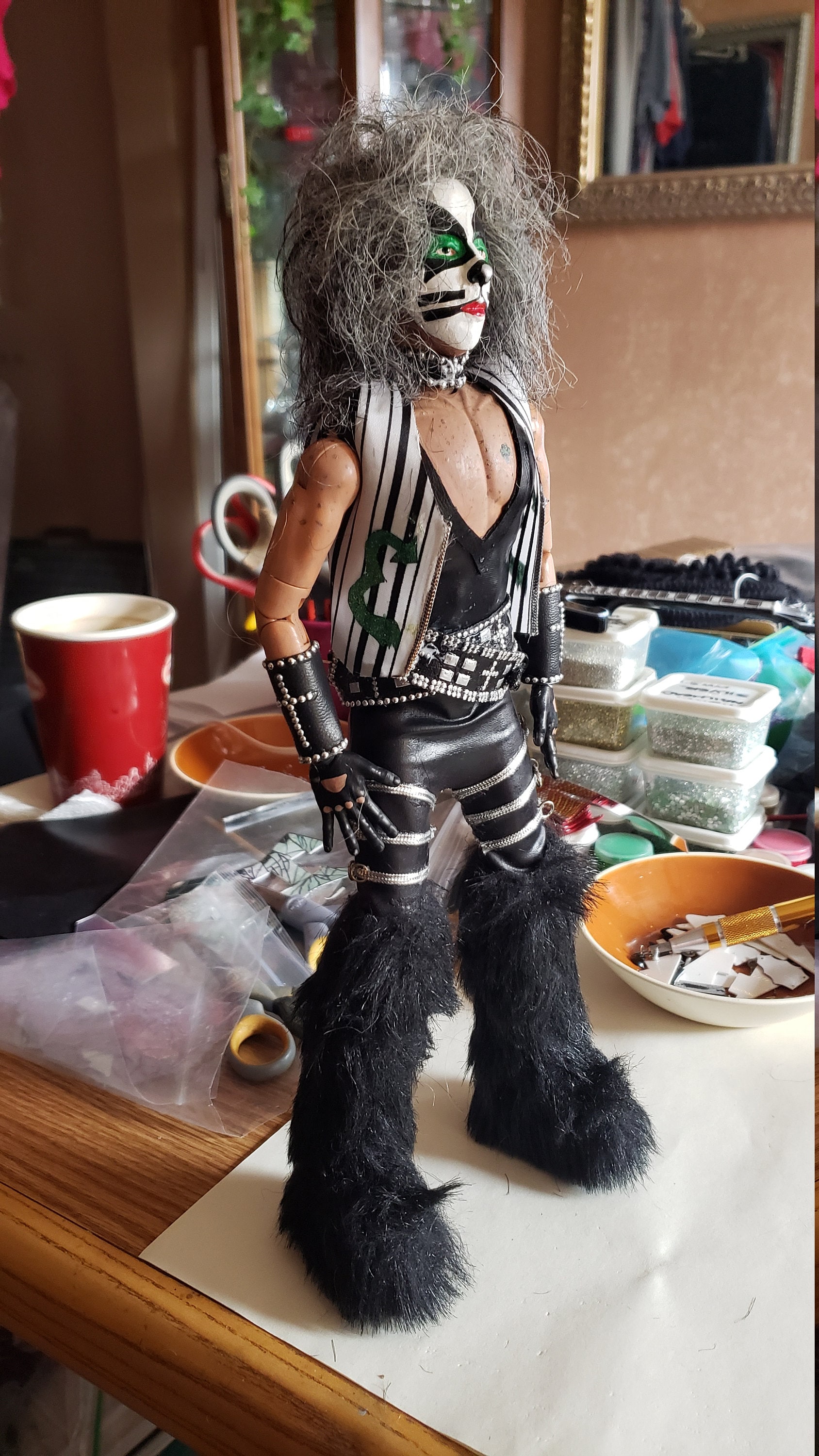 KISS Peter Criss Phantom Catman Miniature Custom 12 Inch 1:6 - Etsy
