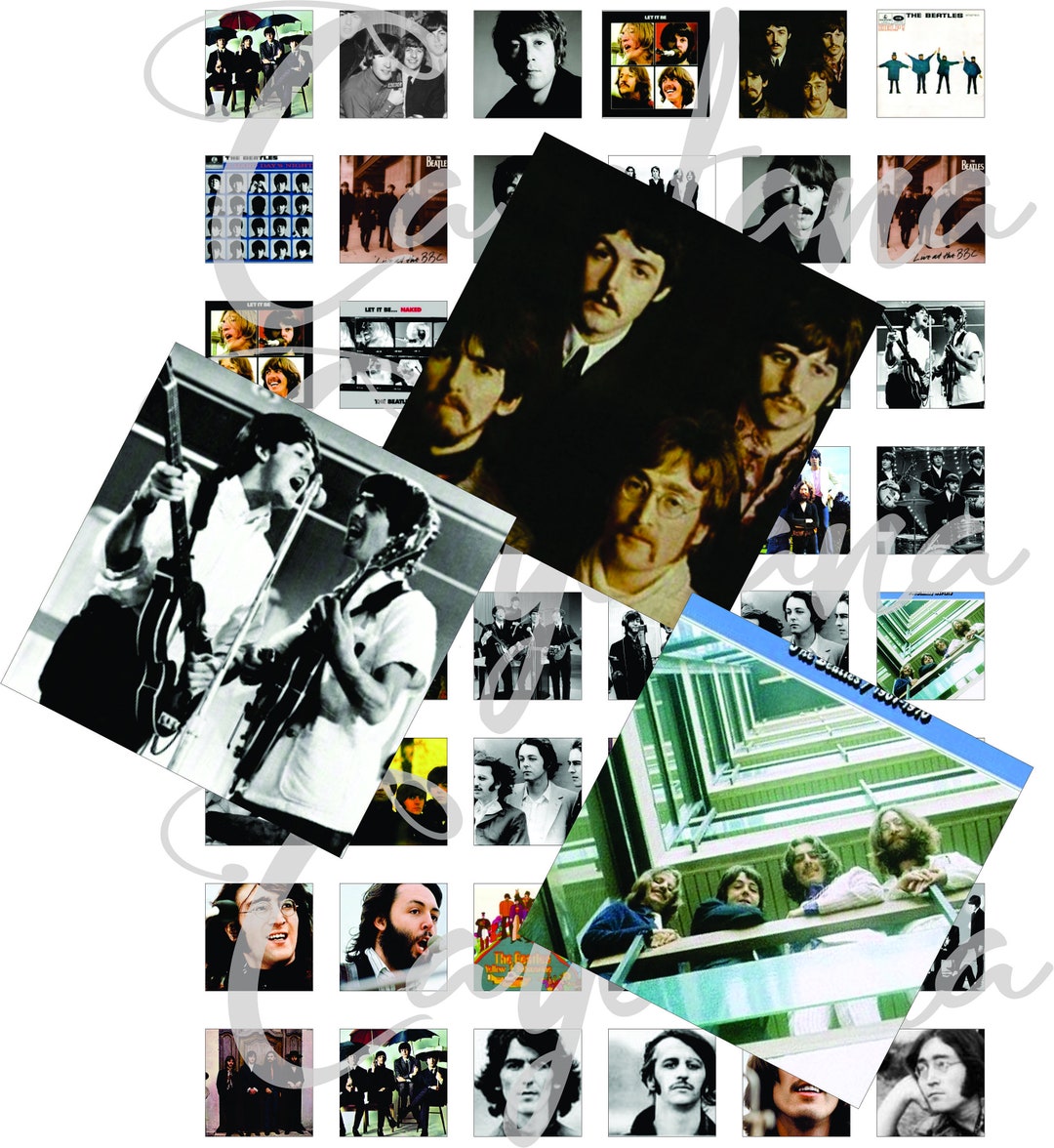The Beatles Vol.2 Instant Download 1x1 Inch Images for Pendant or ...