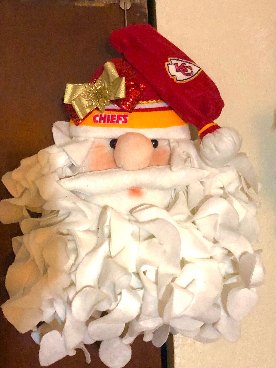 Kansas City Chiefs Santa Wreath - Etsy