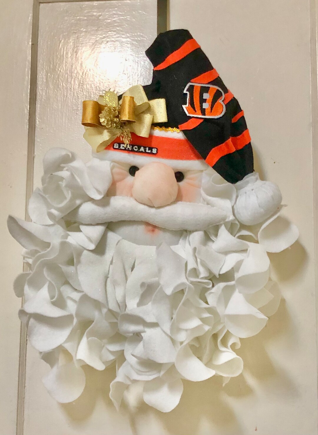 Cincinnati Bengals Santa Wreath - Etsy