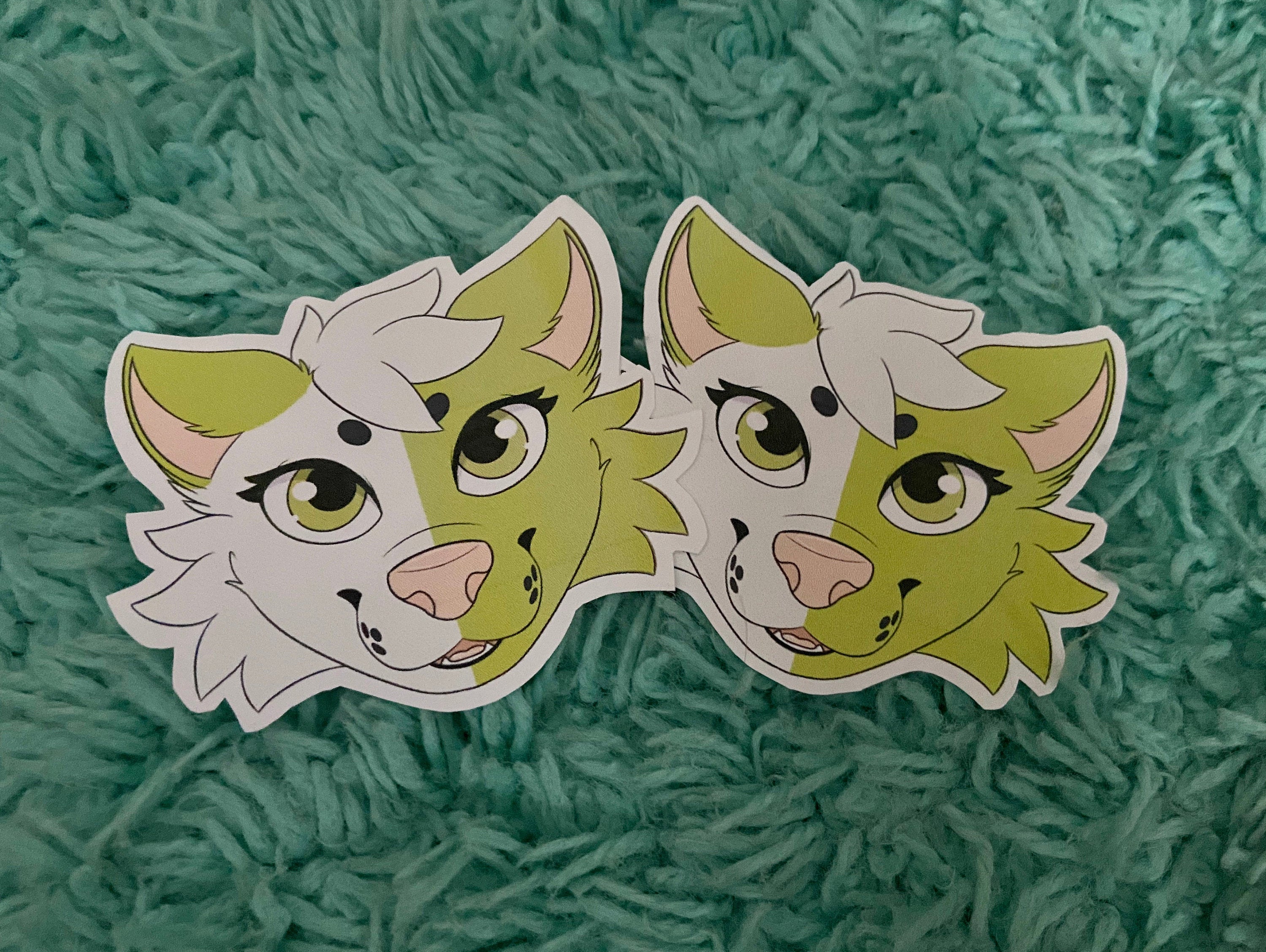Two Custom Fursona Stickers | Etsy