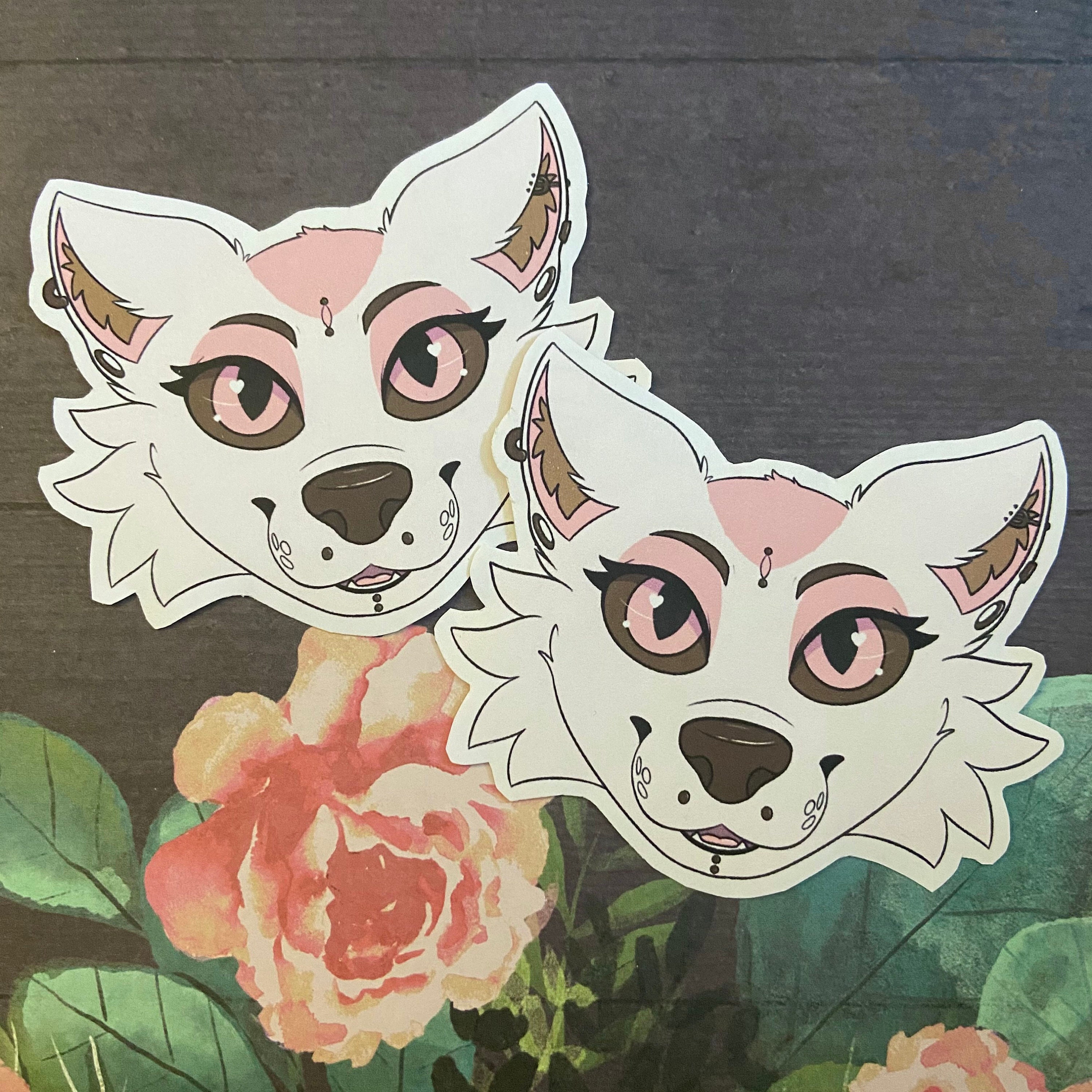 Two Custom Fursona Stickers | Etsy