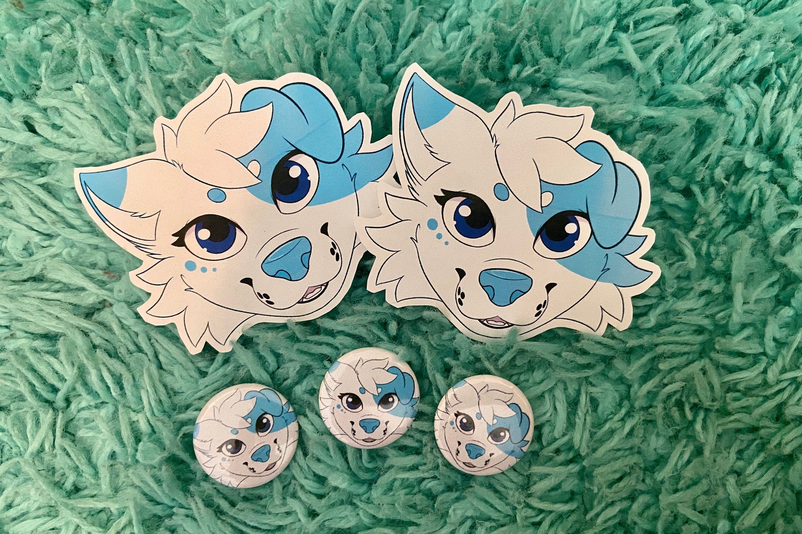 Custom Fursona Sticker and Button Set | Etsy