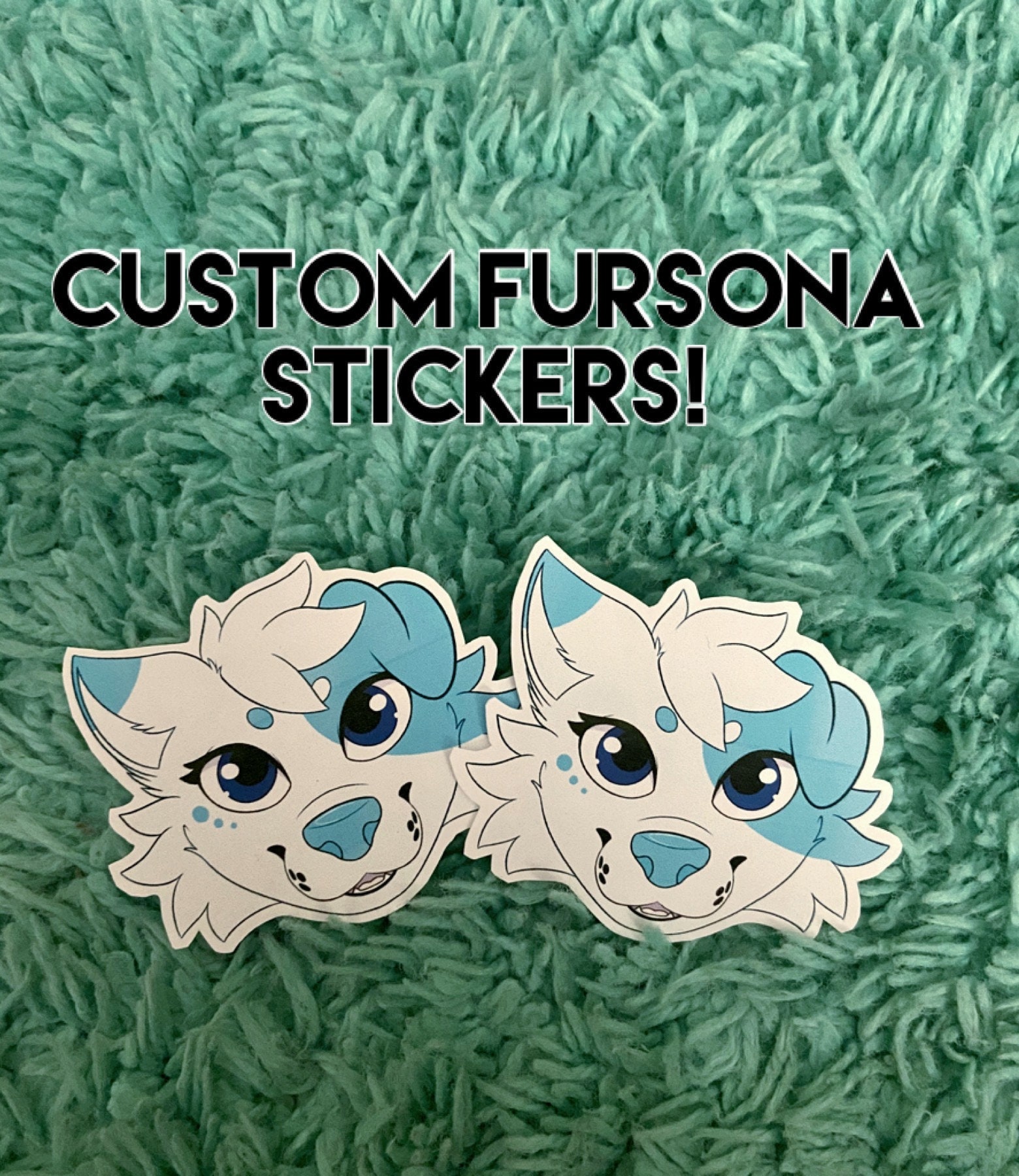 Two Custom Fursona Stickers | Etsy