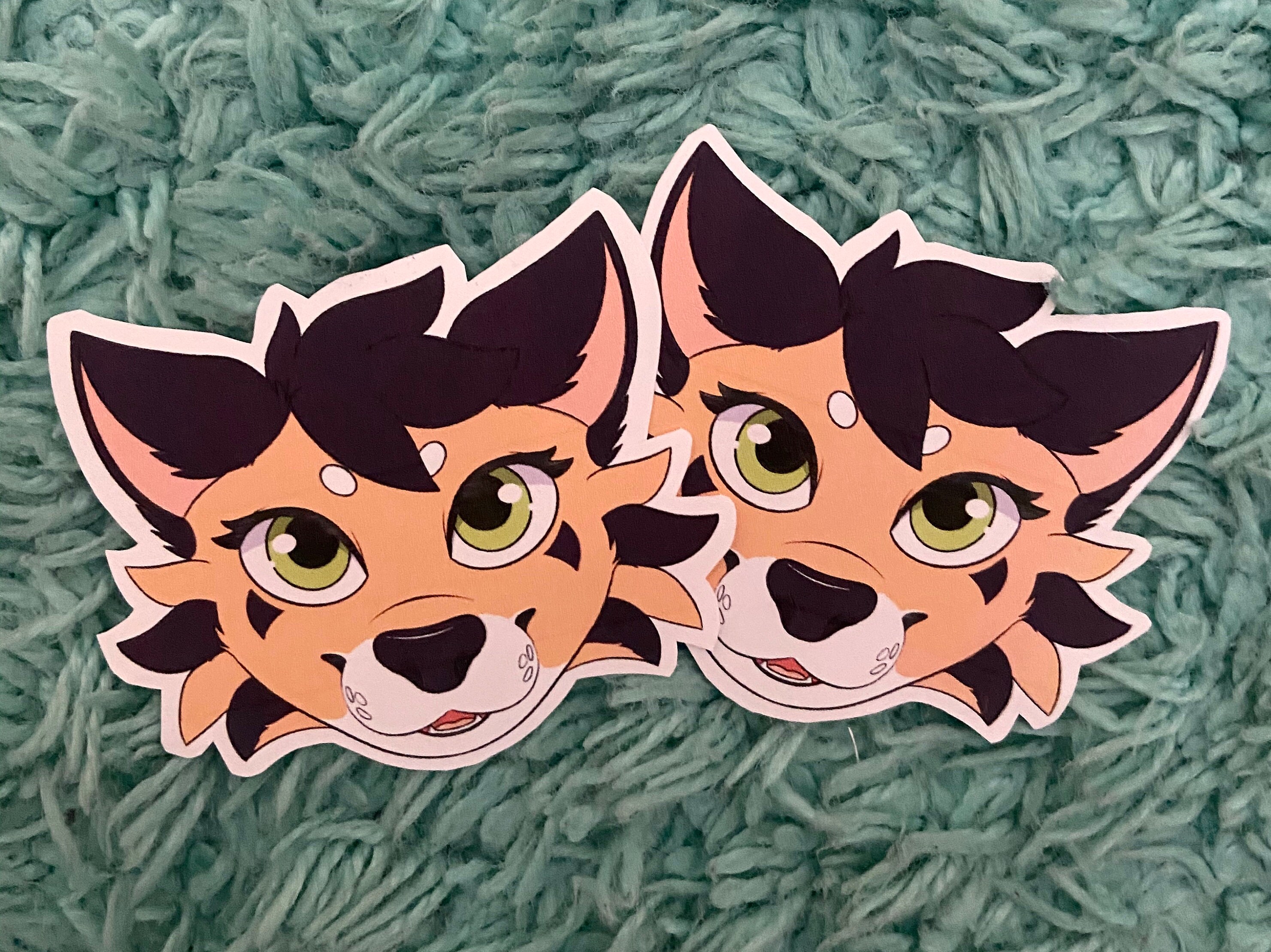 Two Custom Fursona Stickers | Etsy