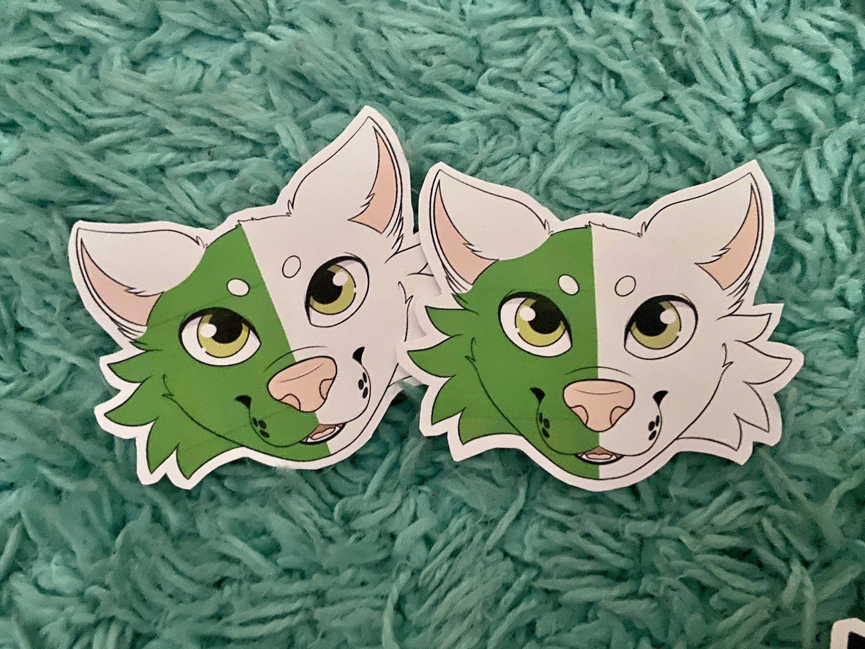 Two Custom Fursona Stickers | Etsy