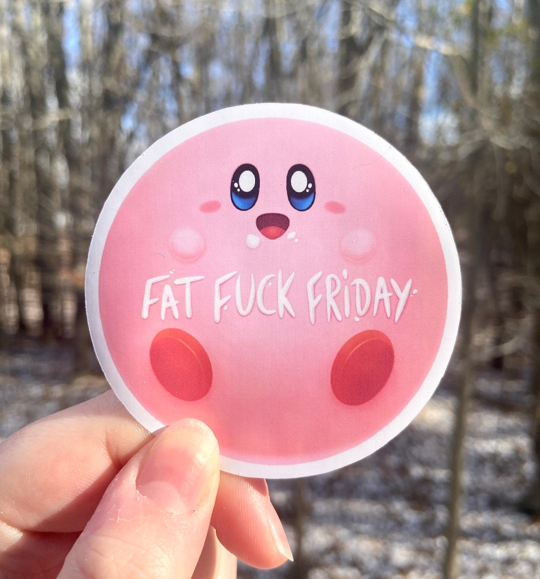 Fat F Friday Kirby Sticker - Etsy