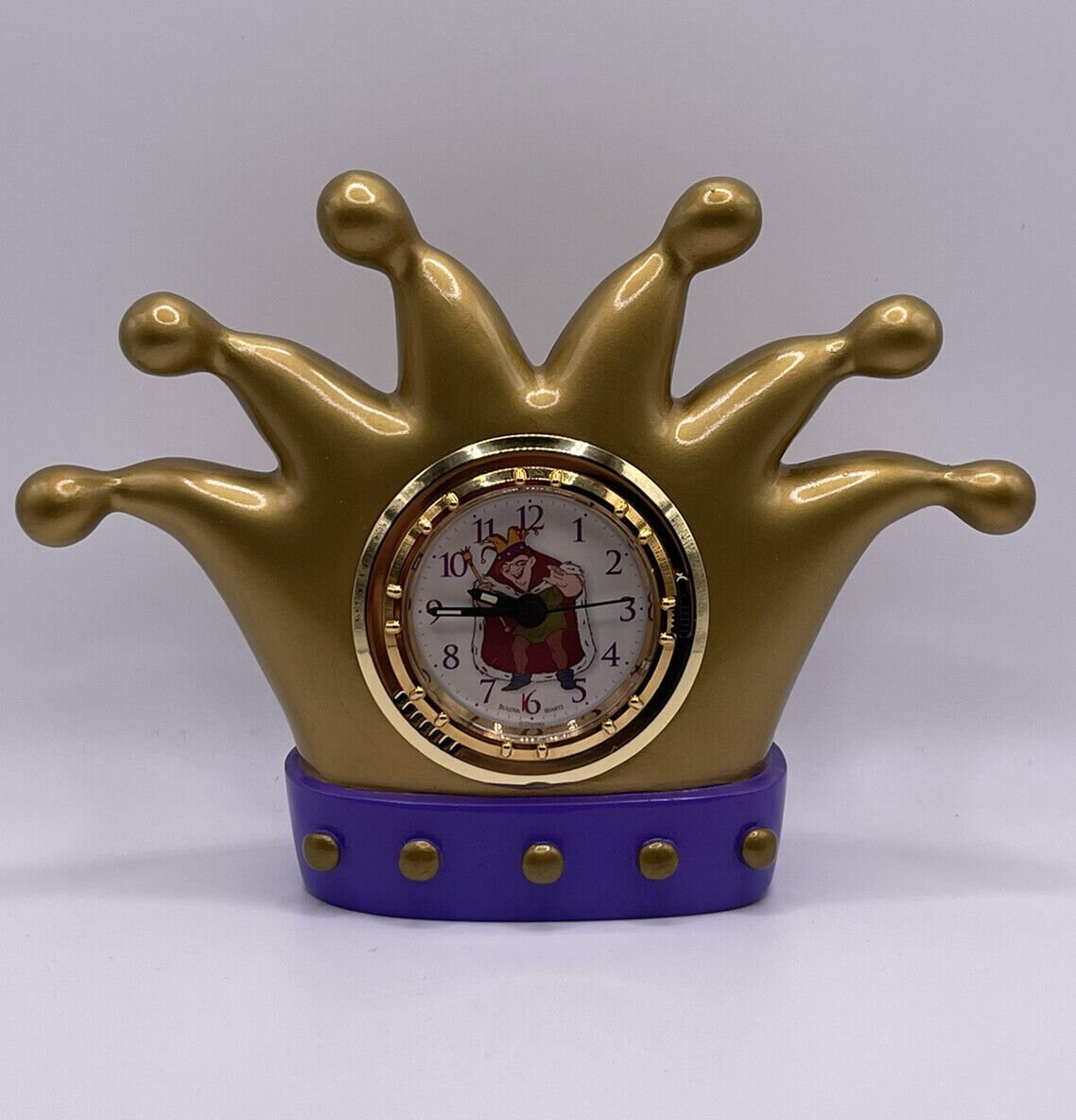 NOS Disneys the Hunchback of Notre Dame Crown Shaped BULOVA Alarm Clock ...