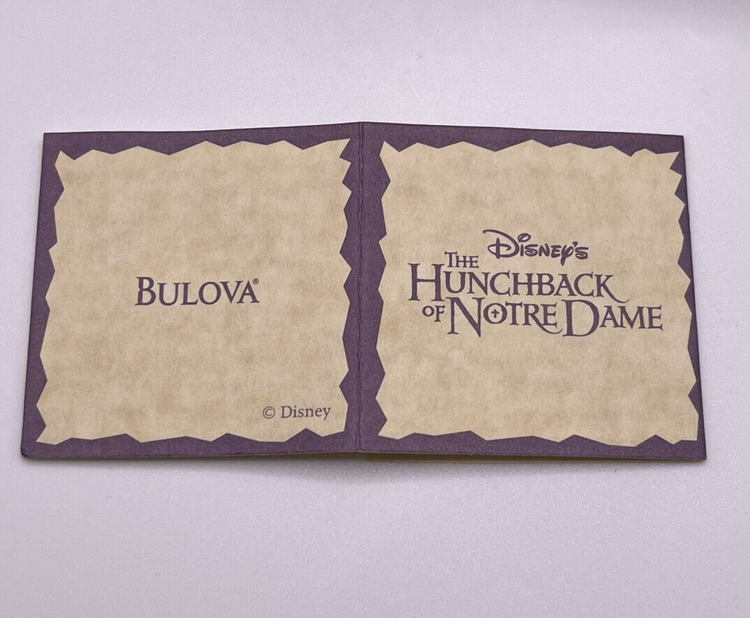 NOS Disneys the Hunchback of Notre Dame Crown Shaped BULOVA Alarm Clock ...
