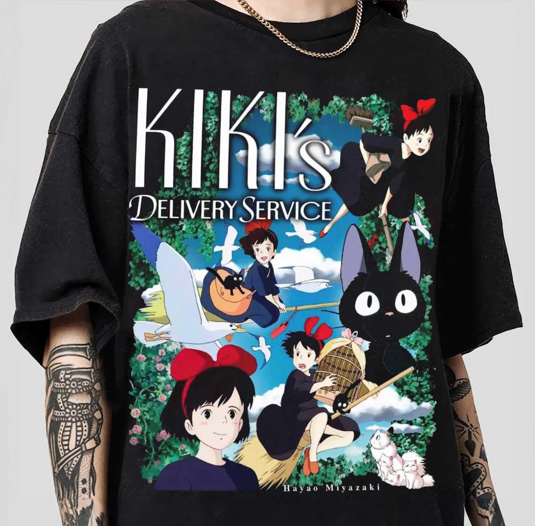 Lovely Kiki's Delivery Service Shirt, Kiki and Jiji Ghibli Tee, Anime ...