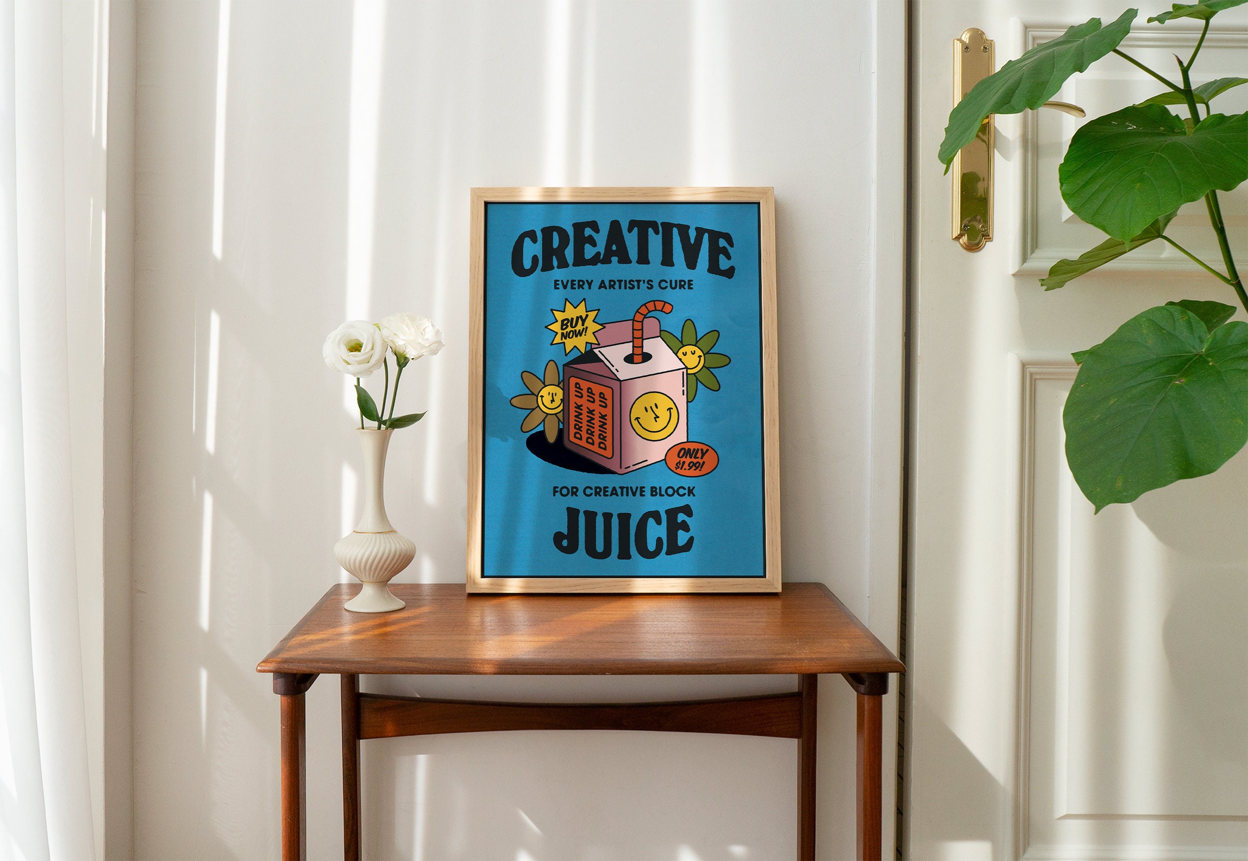 Creative Juice Wall Print Digital Download Print Retro Wall | Etsy