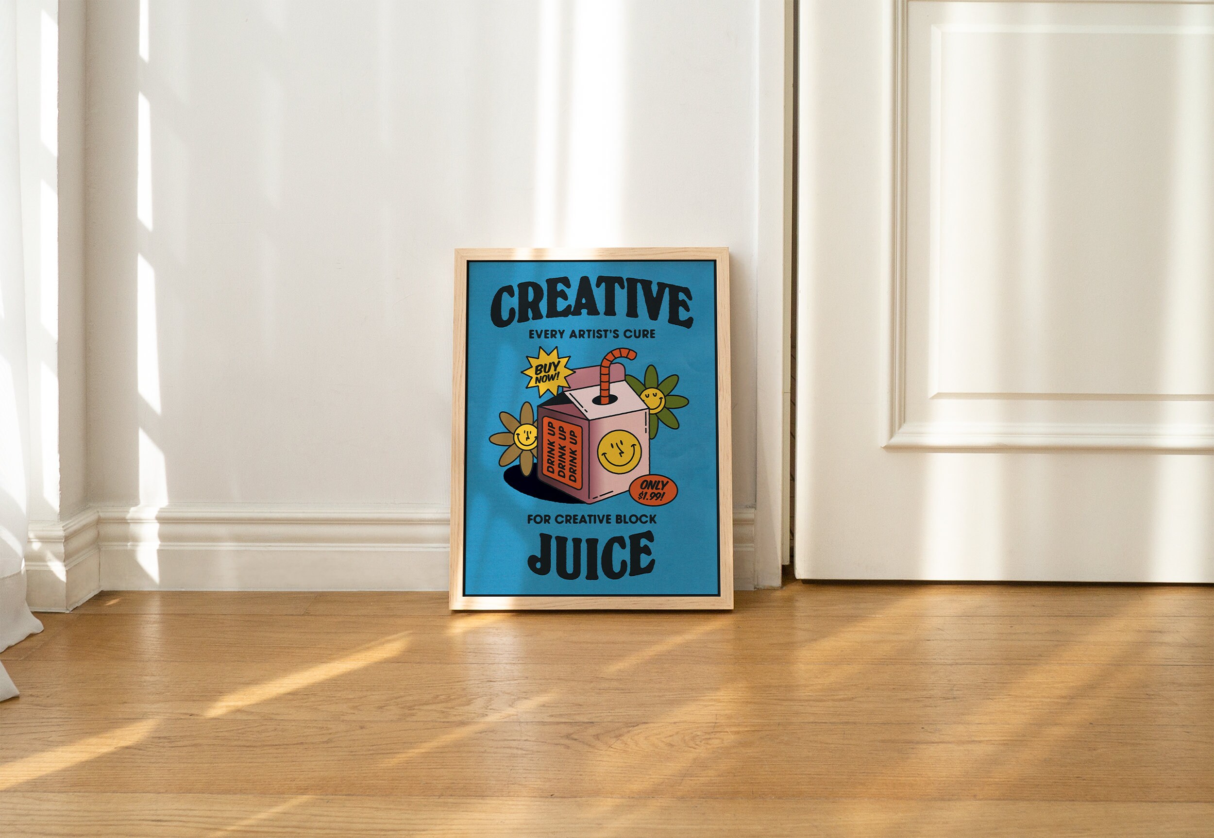 Creative Juice Wall Print Digital Download Print Retro Wall | Etsy