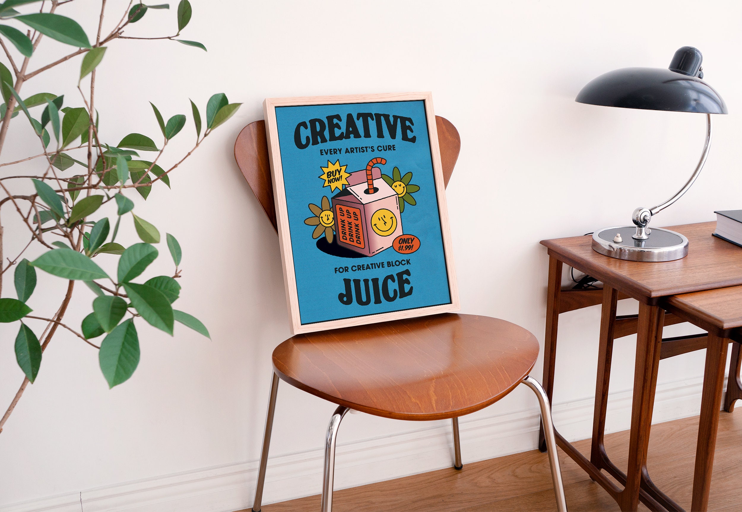 Creative Juice Wall Print Digital Download Print Retro Wall | Etsy