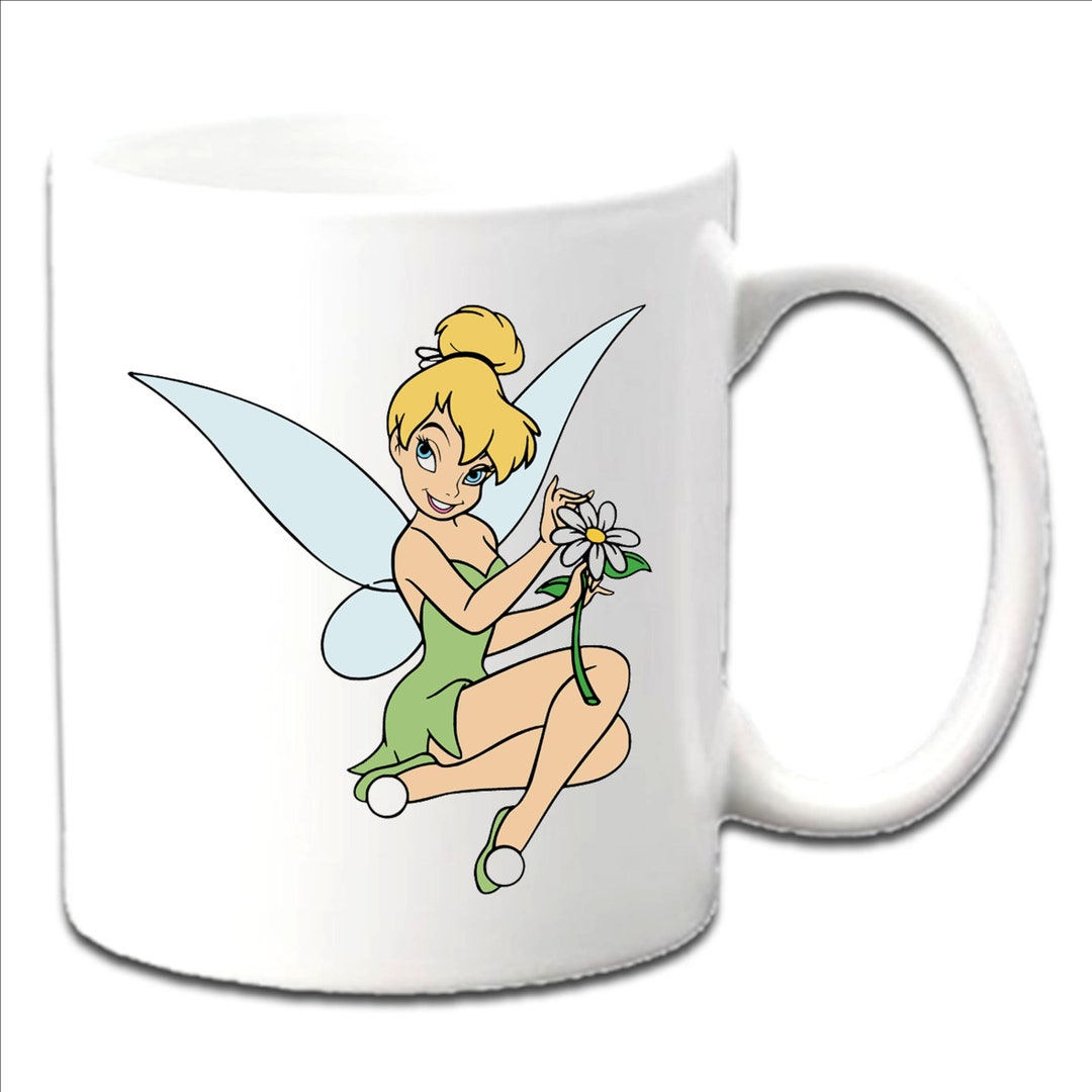 Personalised Printed tinkerbell White Mugs Any - Etsy