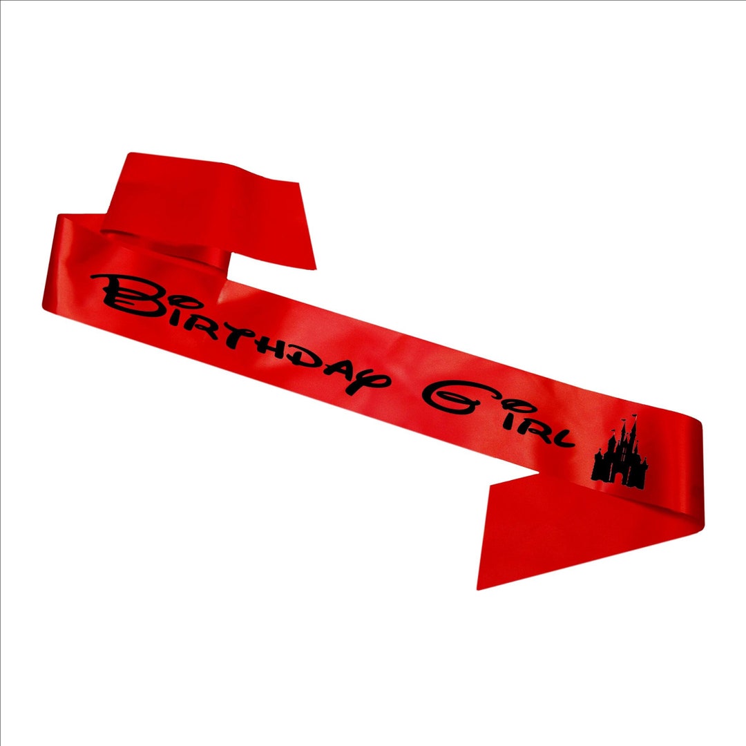 Personalized Disney Birthday Sash – Custom Name & Age, Multiple Colors ...