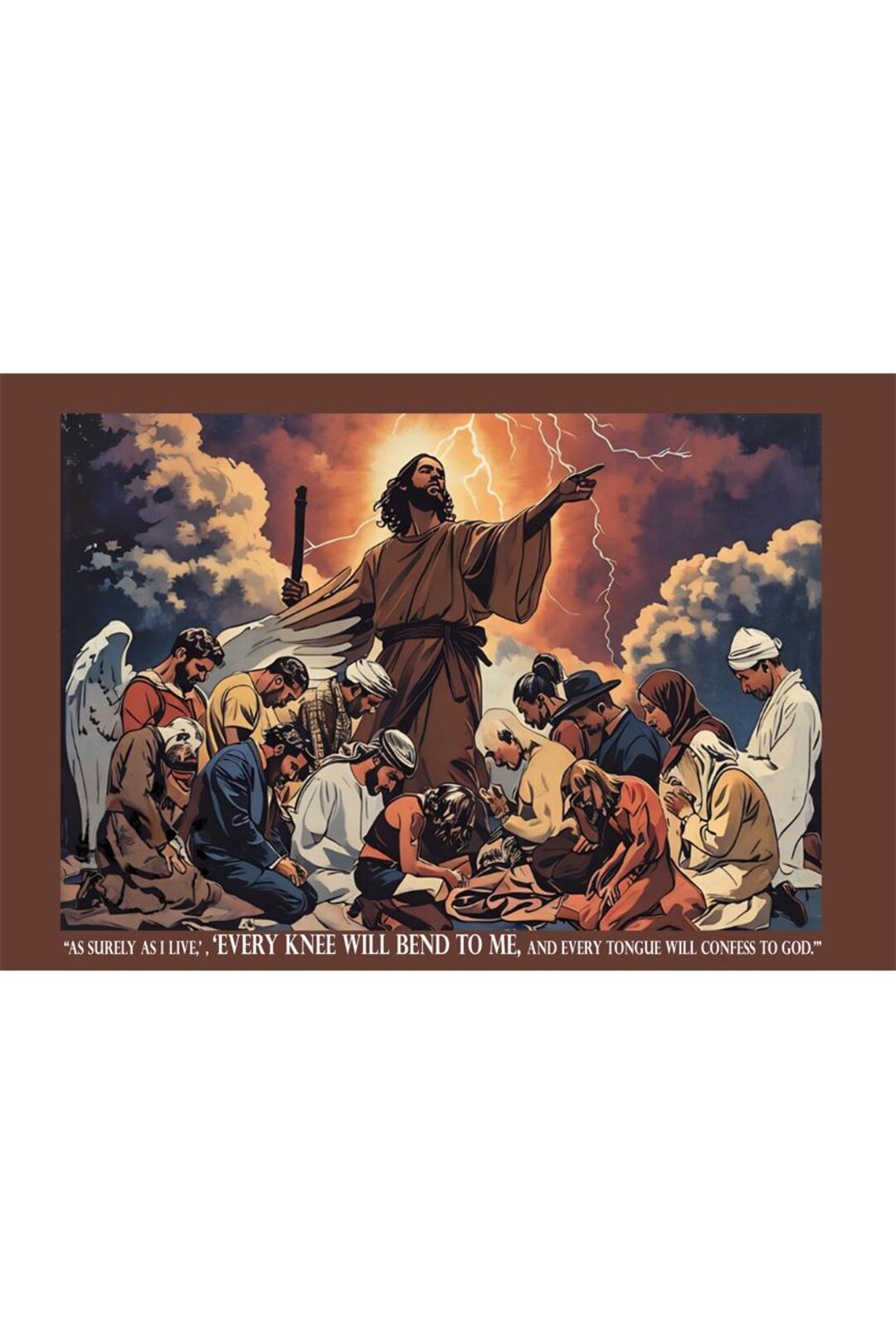 Every Knee Will Bend – Satin Gloss Print, Jesus Christ Art - Etsy