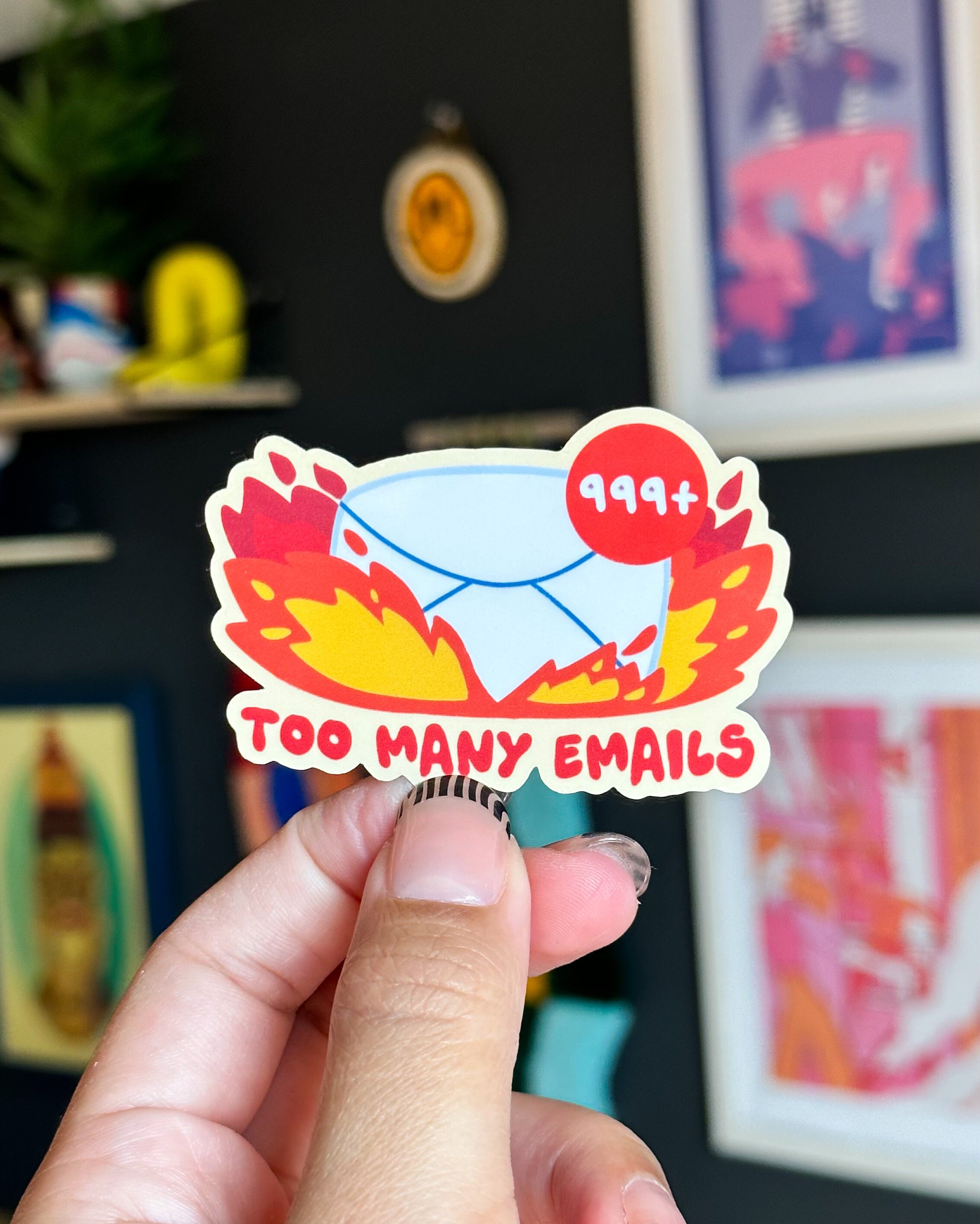 Too Many Emails Vinyl Sticker - Etsy