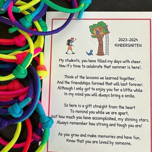 Gifts for Students - Last Day of School Bracelet and Card Sets - End of ...