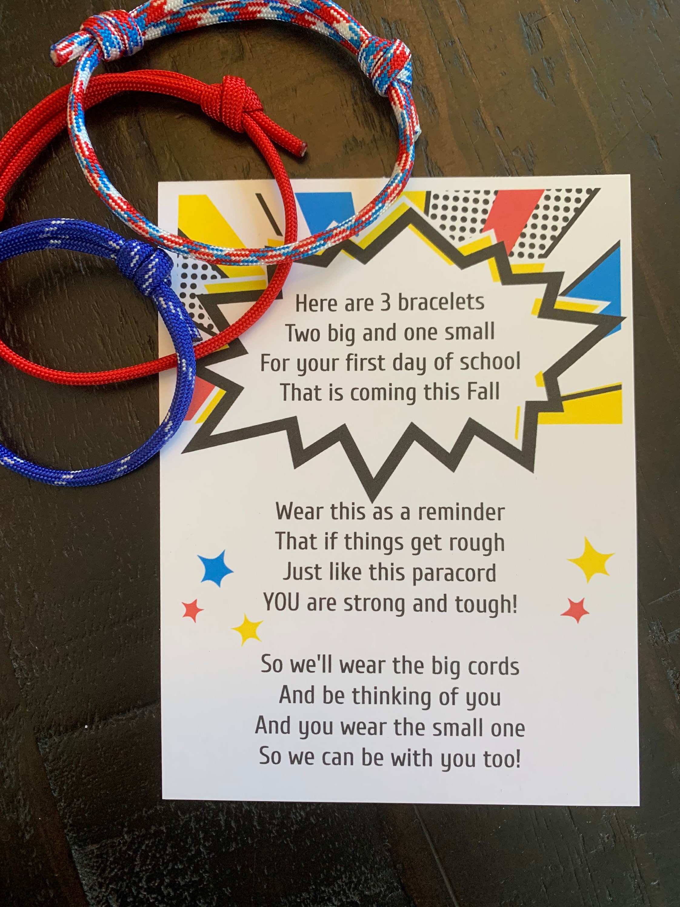 First Day of School Bracelets Family Set of 3 Bracelets - Etsy