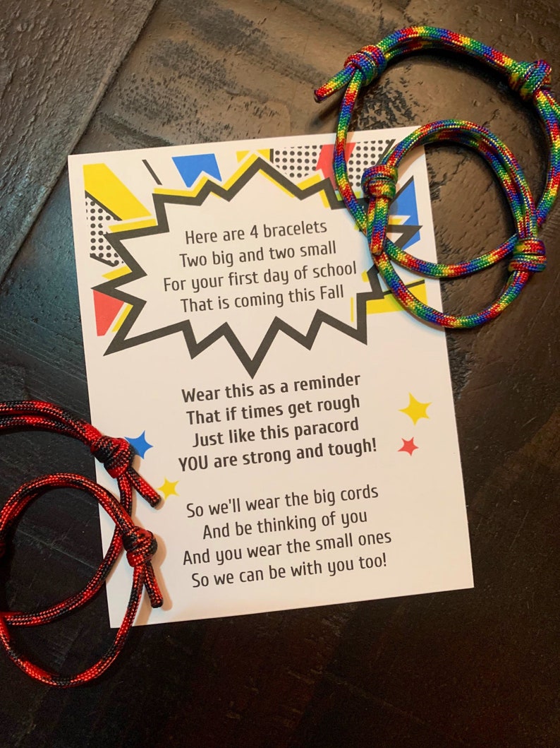 First Day of School Bracelets Family Set of 4 Bracelets 2 - Etsy