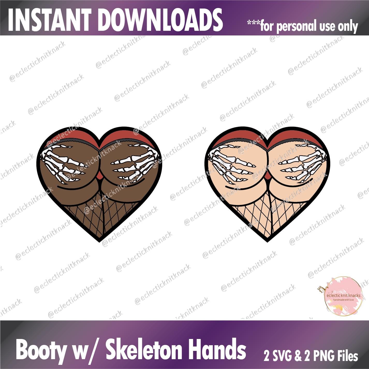 Sexy Booty W/ Skeleton Hands | SVG PNG | Instant Download ***personal Use ONLY*** - Etsy