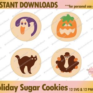 Holiday Sugar Cookies Bundle | SVG PNG | Instant Download ***personal ...