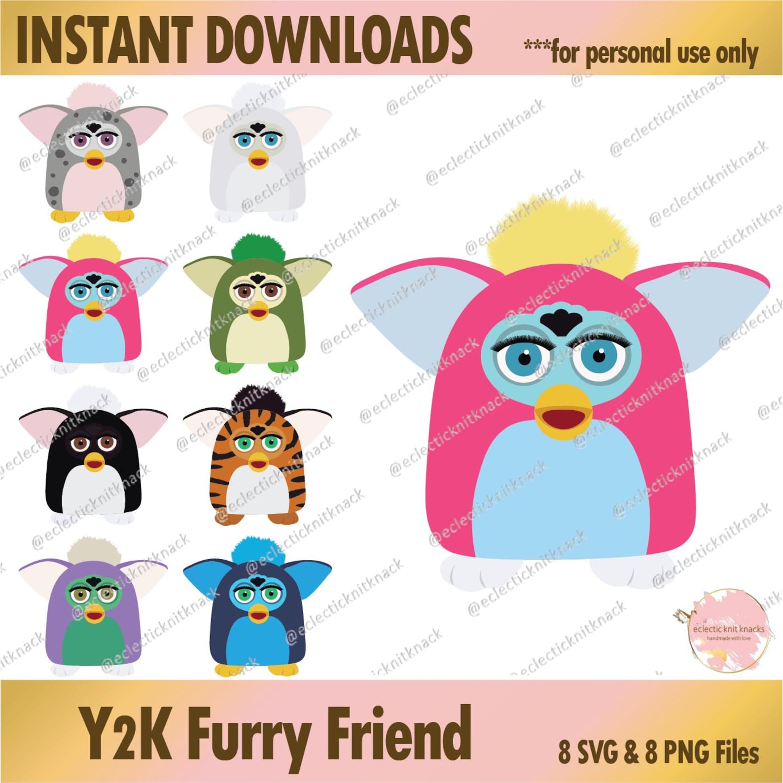 Y2K Furry Friend | SVG PNG | Instant Download ***personal Use ONLY ...