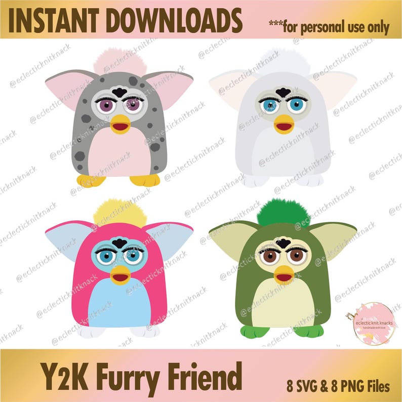 Y2K Furry Friend | SVG PNG | Instant Download ***personal Use ONLY ...