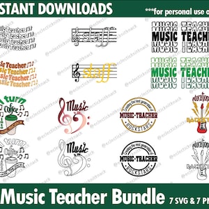 Music Teacher Bundle | SVG PNG | Instant Download ***personal Use ONLY ...