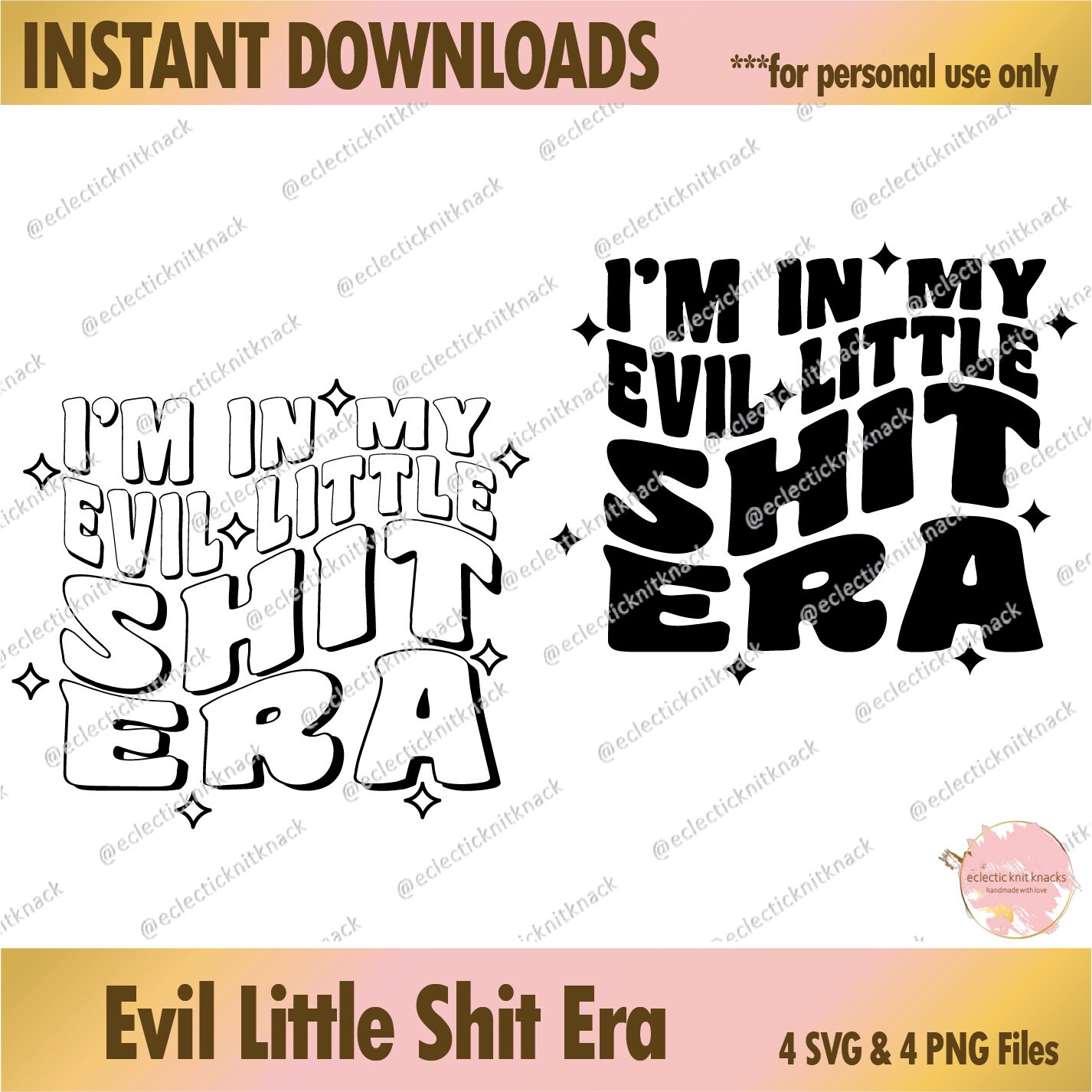 Evil Little Shit Era SVG PNG Instant Download personal - Etsy
