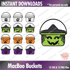 Macboo Buckets | SVG PNG | Instant Download ***personal Use ONLY*** - Etsy