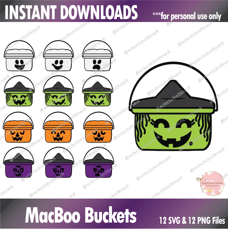 Macboo Buckets | SVG PNG | Instant Download ***personal Use ONLY*** - Etsy