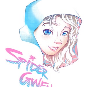 Spider Gwen Trans Flag Themed Print 8.5x11 Print - Etsy